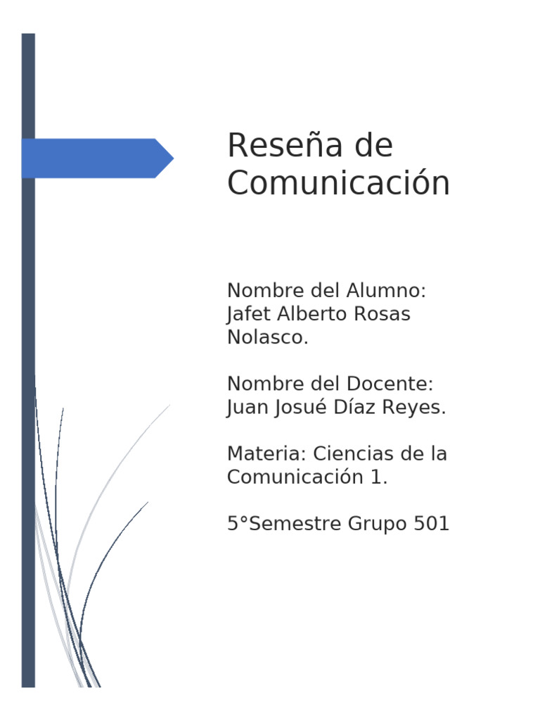 Reseña Comunicación Jafet | PDF | México
