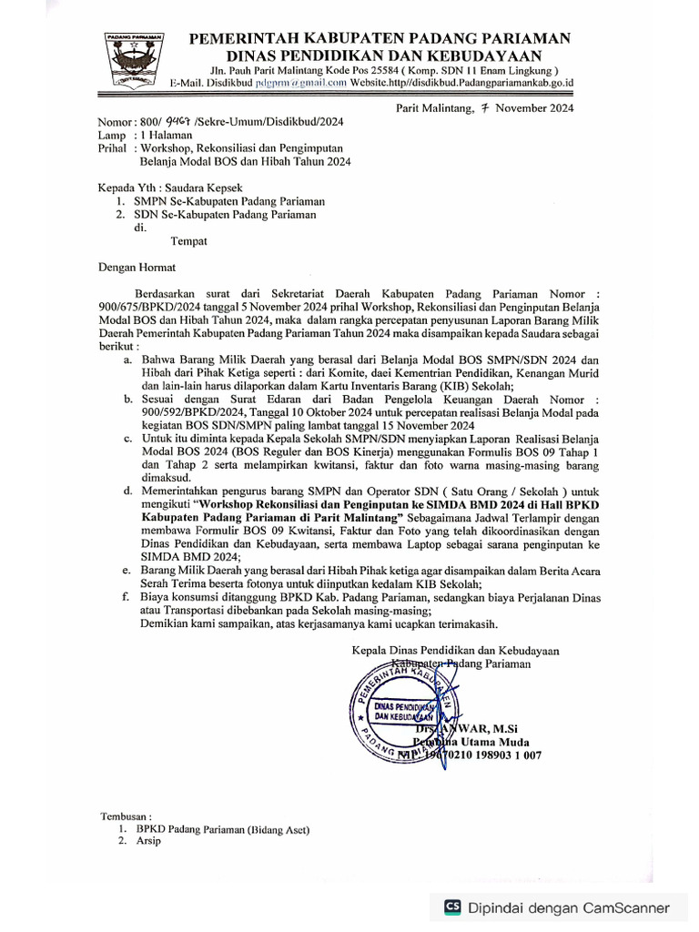 Undangan Rekon Aset | PDF