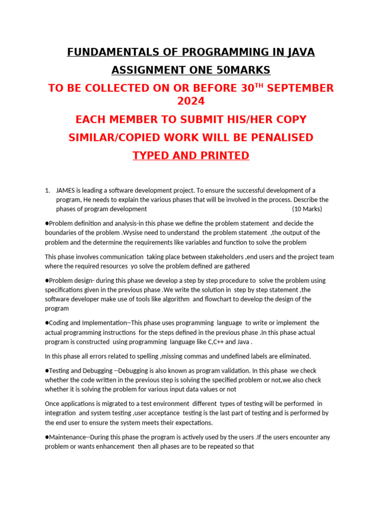 Wa0000. | PDF | Object Oriented Programming | Control Flow