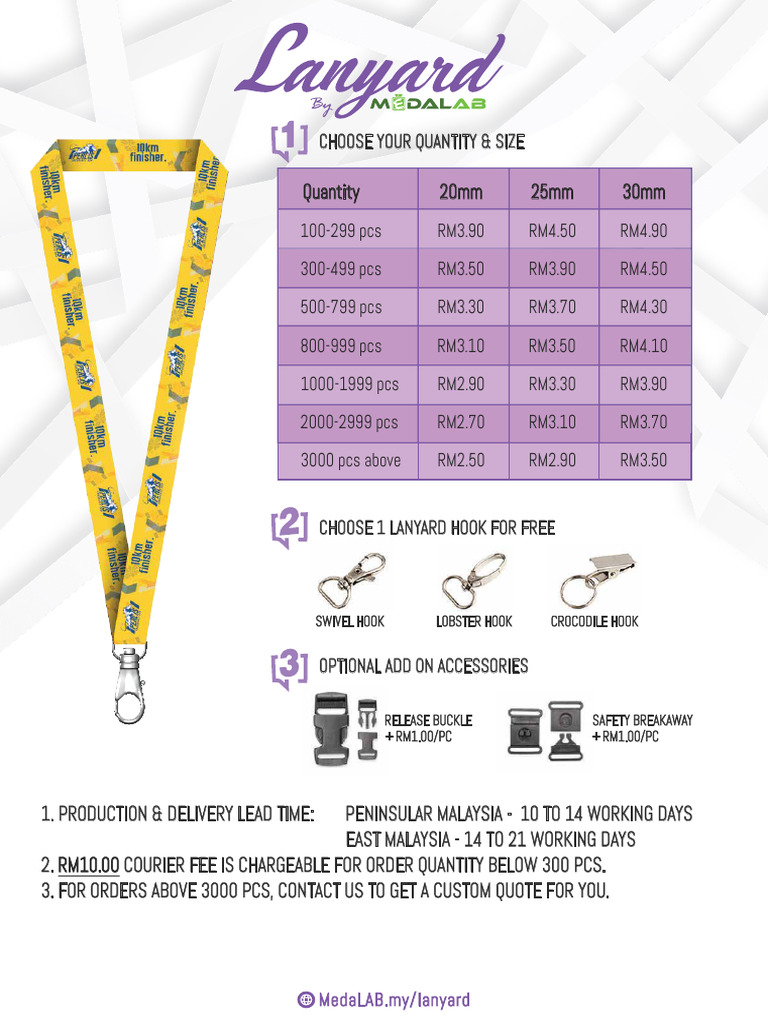 Bulk Lanyard Pricing & Options | PDF