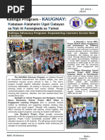 Narrative Report - Gintong Aral Project - Wave 1 | PDF | Storytelling ...