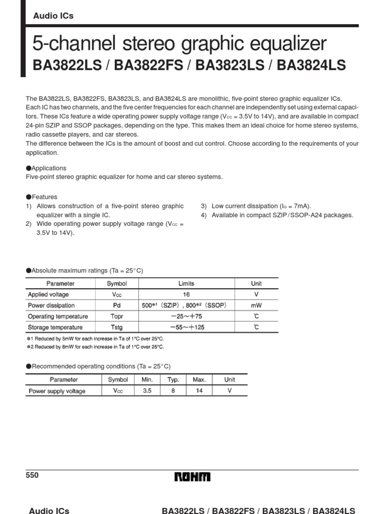 Datasheet BA3822LS | PDF