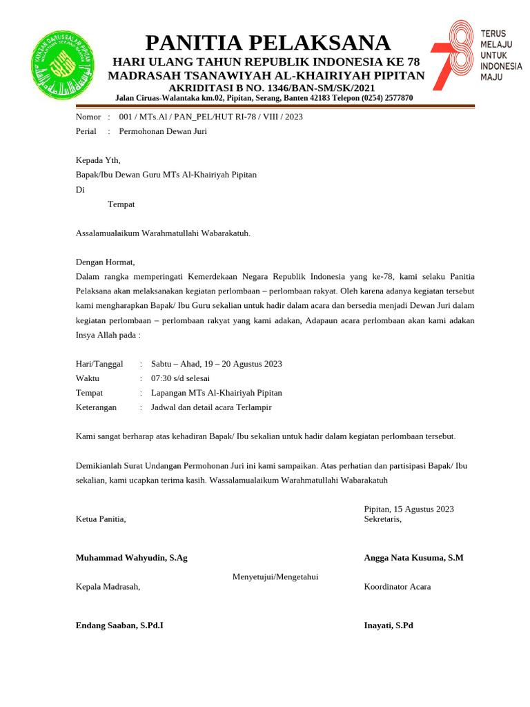 Surat Dewan Juri | PDF