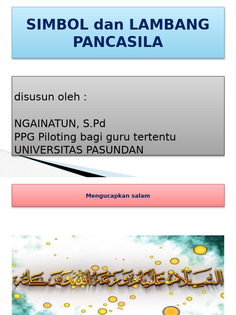 SIMBOL DAN MAKNA PANCASILA PPTX | PDF