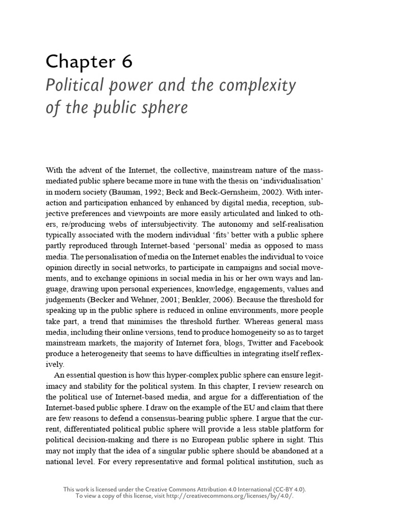 Political Power in the Digital Public Sphere | PDF | Public Sphere ...