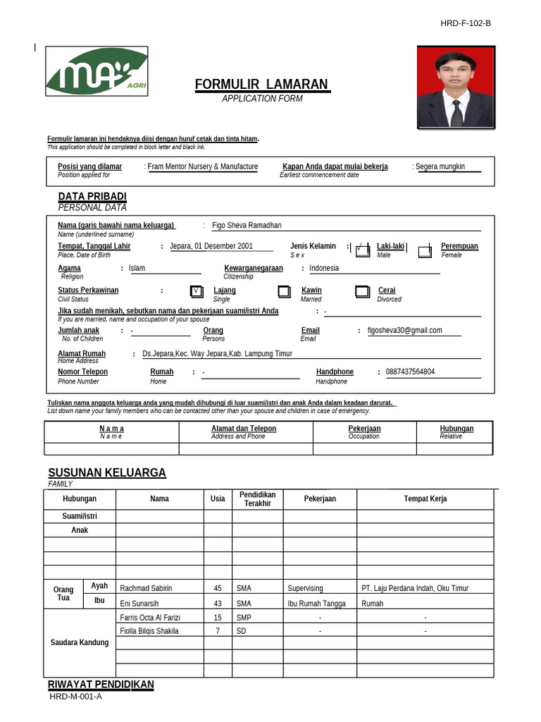 Application Form - MAA 2024 | PDF