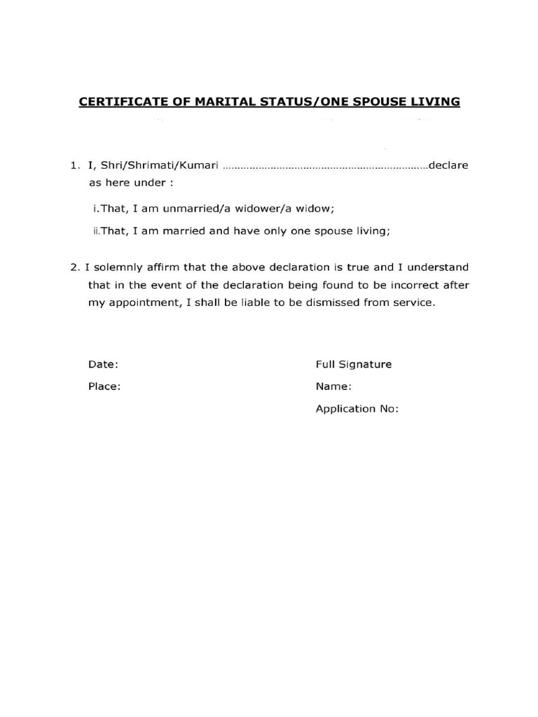 One Spouse Certificate SSB TGT | PDF