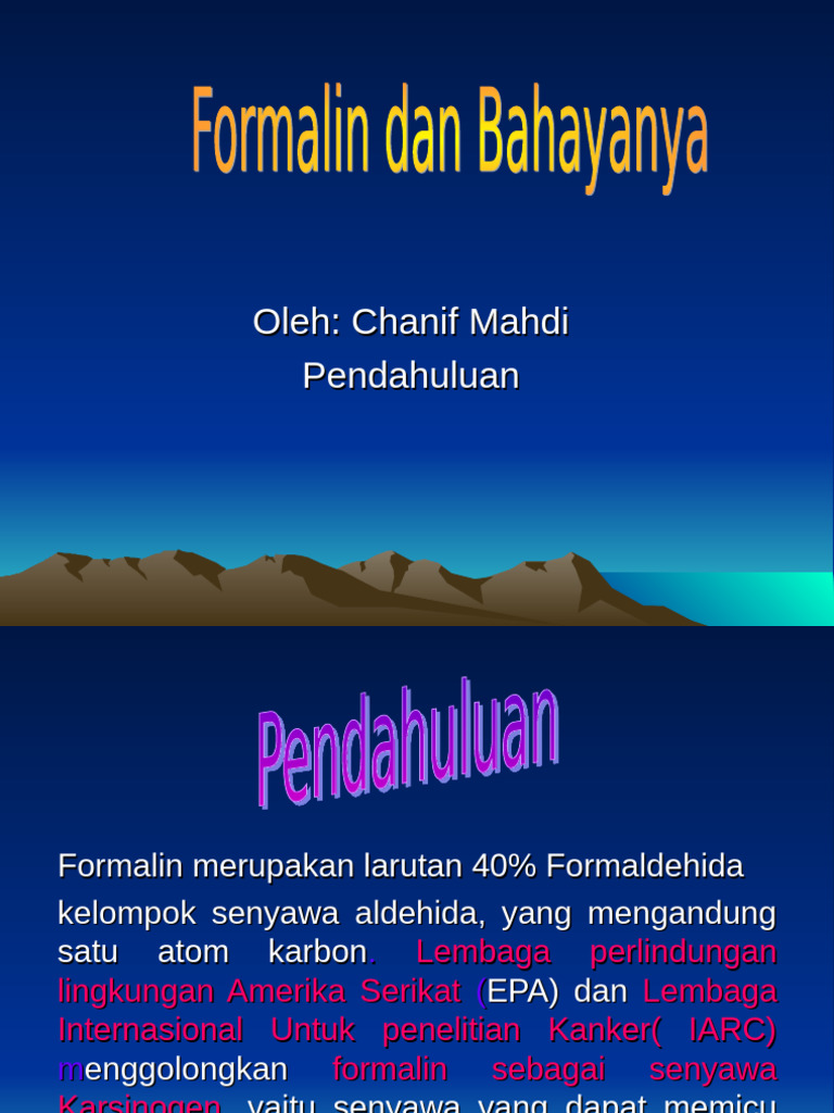 Deteksi Formalin dalam Makanan dan Kesehatan | PDF | Kesehatan Holistik ...