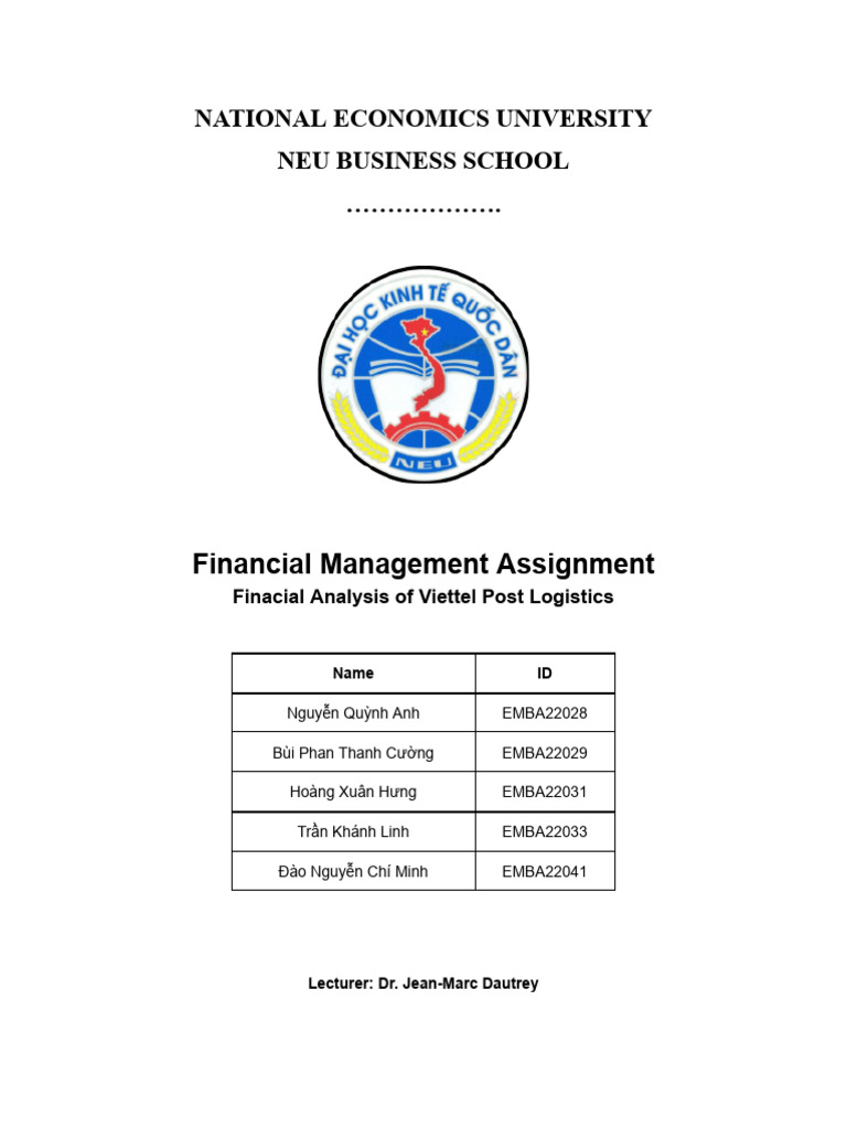 Group Final Project - Financial Management - Group 1 | PDF | Warehouse ...