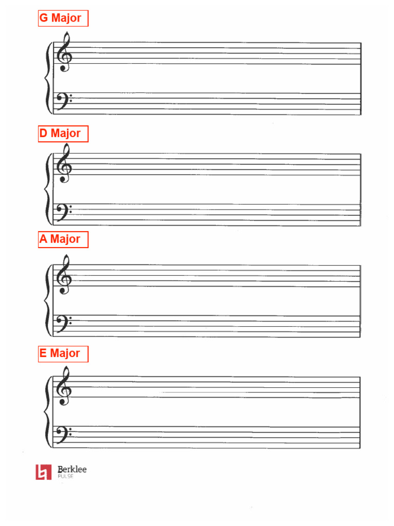 Key Signature Practice 1-4 # | PDF