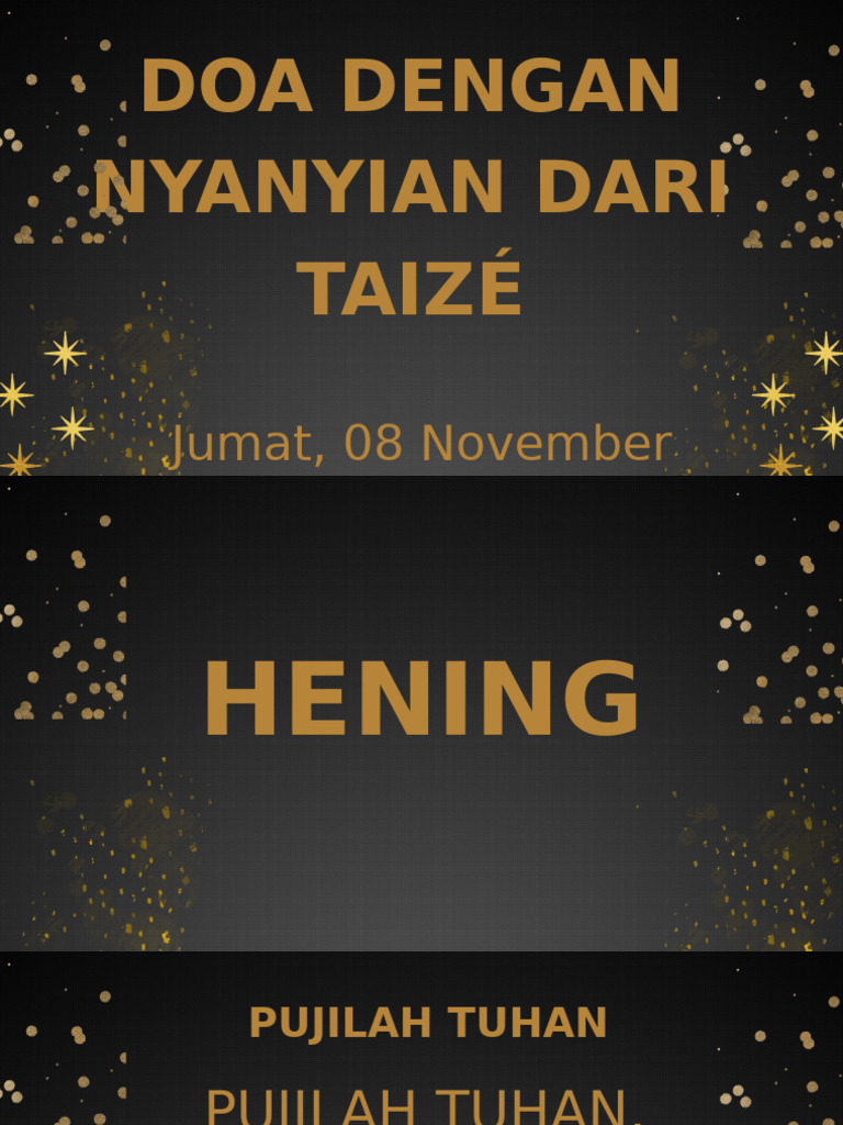 Taize SR | PDF | Agama & Spiritualitas