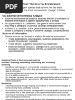 CHAPTER 2 - The External Environment Opportunities, Threats, Industry Competition, and ...