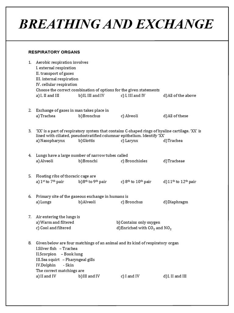 Breathing - Full Chapter by Seep Pahuja | PDF | Respiratory System | Lung
