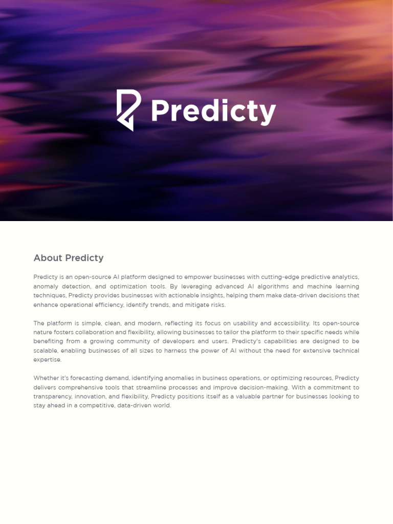 Predicty: Open-Source AI Analytics Platform | PDF | Artificial ...