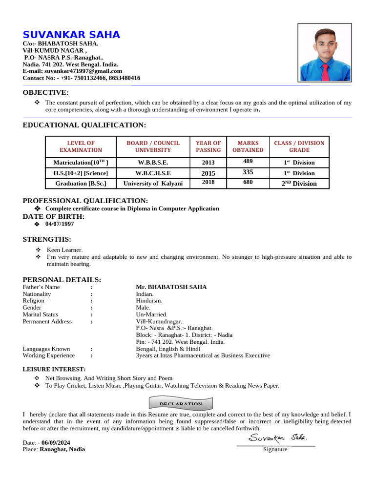 Shuvankar CV MR | PDF