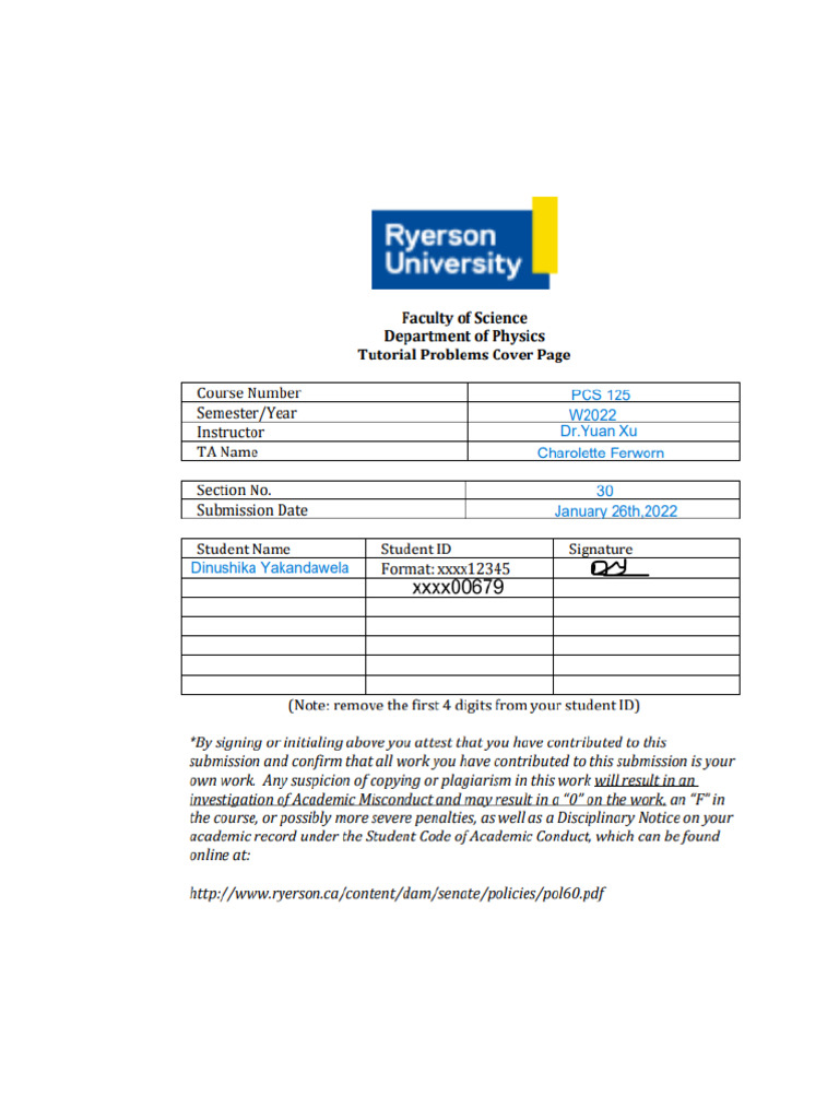 PCS 125-Tutorial 1 | PDF
