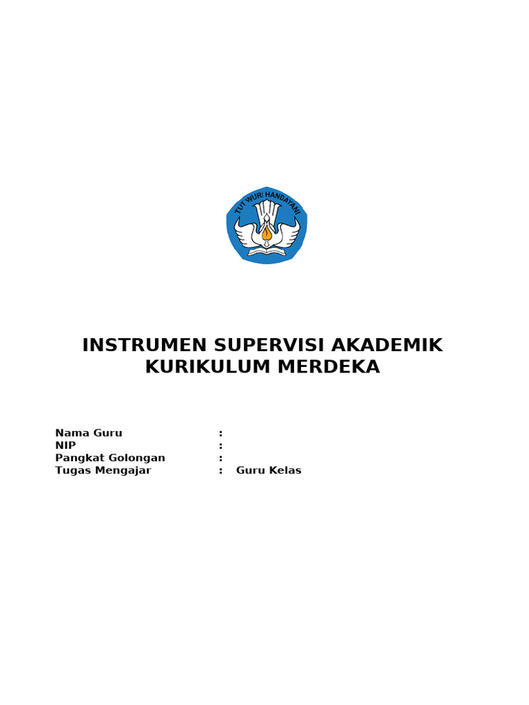 KUDUS - Lampiran INSTRUMEN SUPERVISI AKADEMIK KURMER | PDF