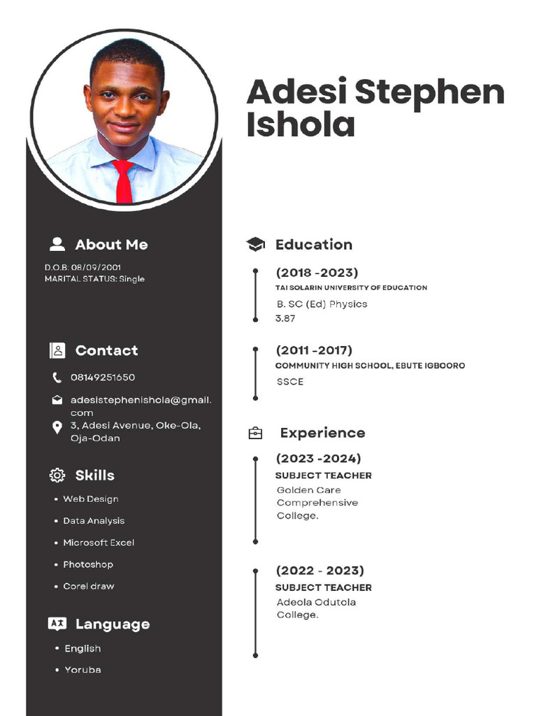 Adesi Stephen Ishola CV | PDF
