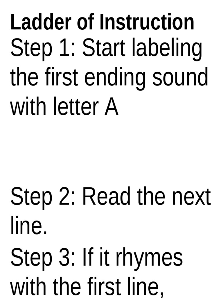 Ladder of Instruction | PDF