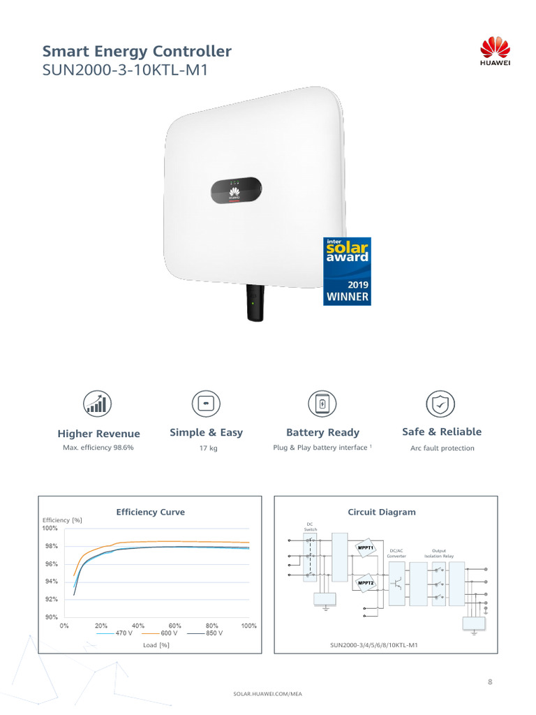 Sun2000 3 10KTL M1 | PDF | Alternating Current | Electrical Components