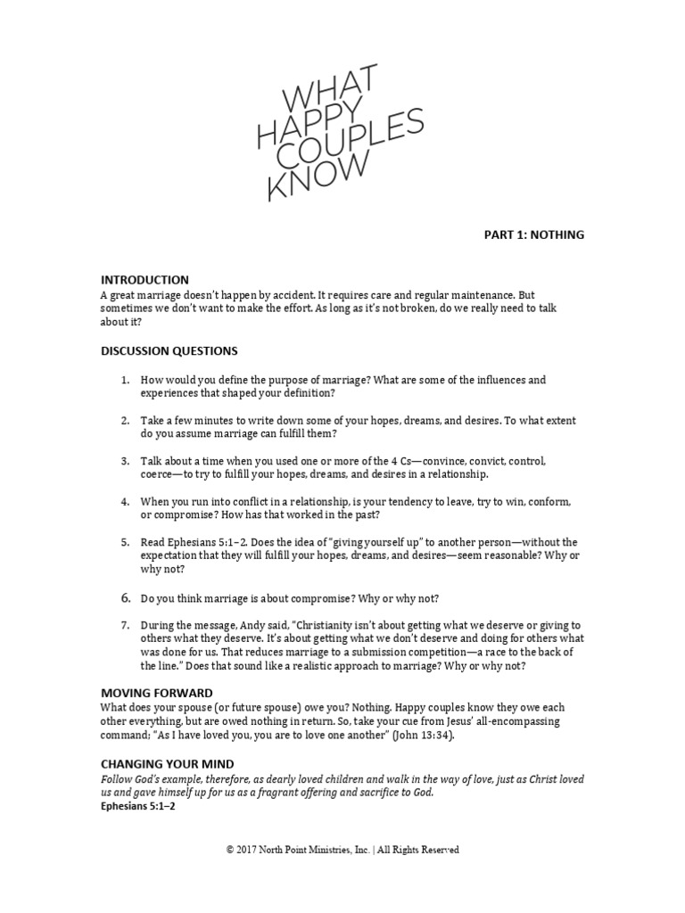 What Happy Couples Understand | PDF | Marriage | Religious Belief And ...