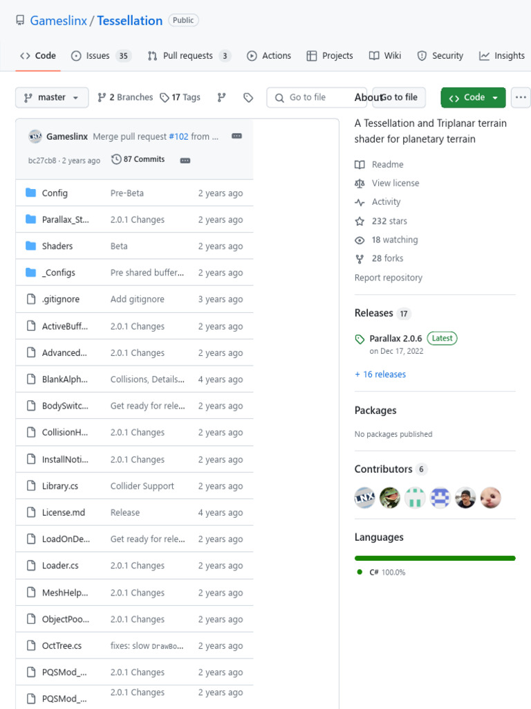 GitHub - Gameslinx - Tessellation - A Tessellation and Triplanar ...