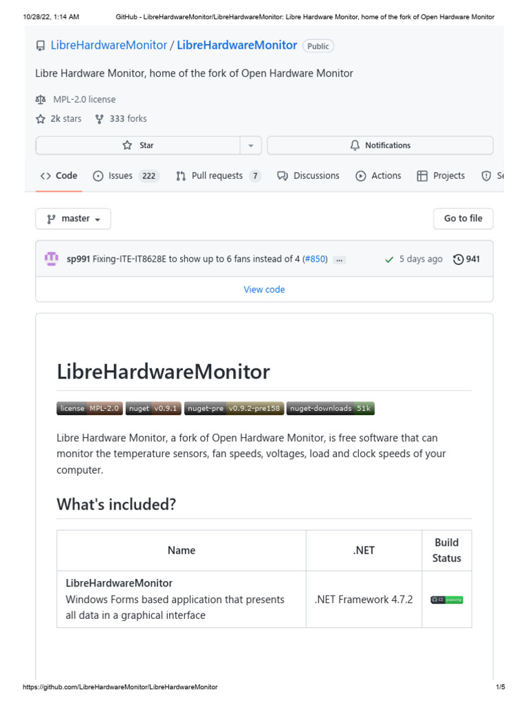 Github Librehardwaremonitor Librehardwaremonitor Libre Hardware Monitor Home Of The Fork