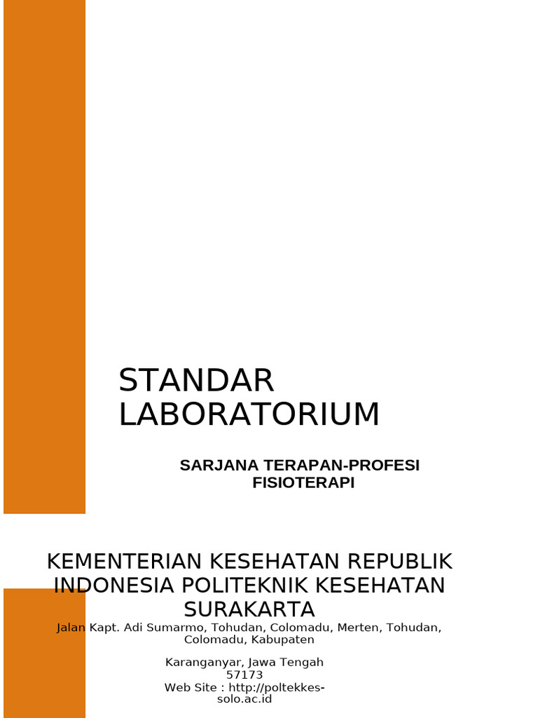 Standar Lab d4 Fisioterapi | PDF