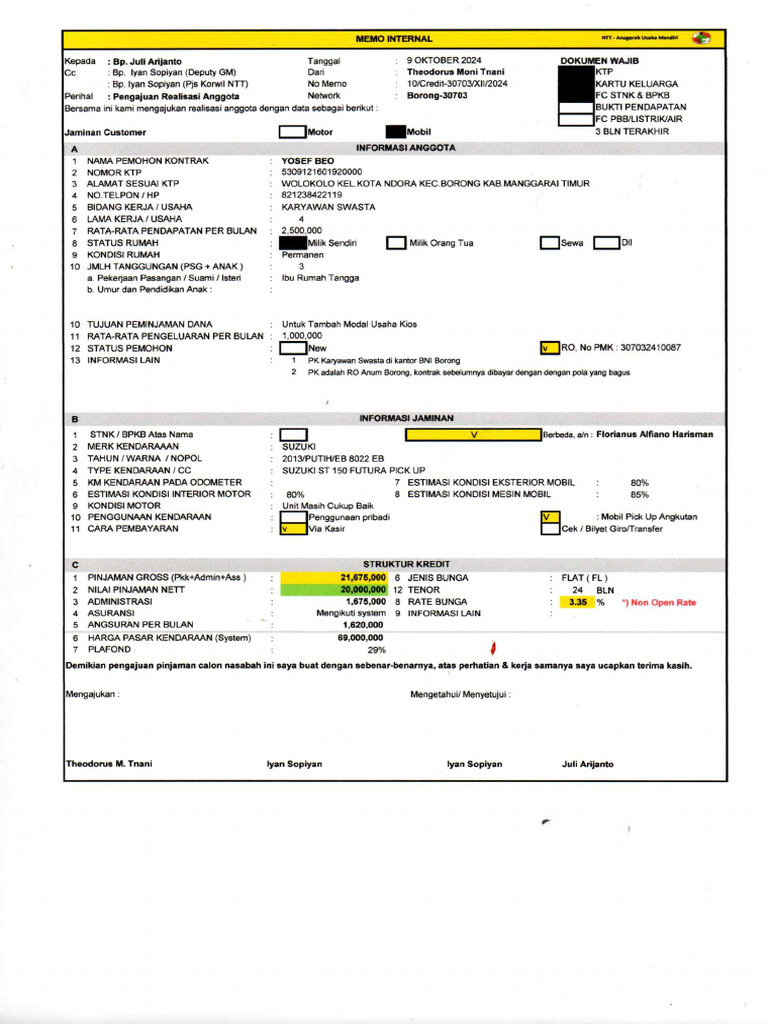 Memo Yosef Beo | PDF