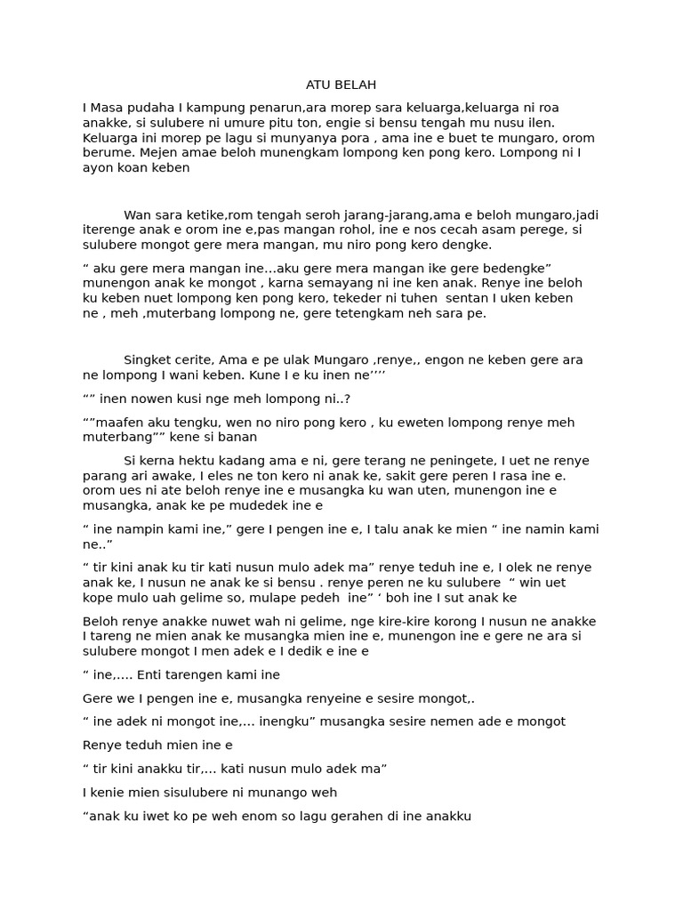 Atu Belah | PDF