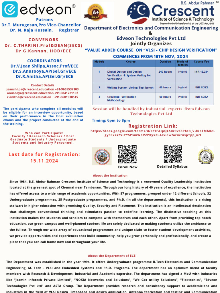 A Value Added Program On VLSI - Chip Design Verification | PDF