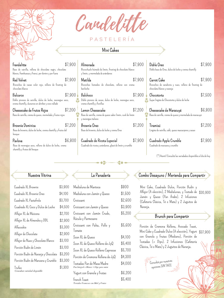 Carta - Candelitte Lomas (V. Oct24) | PDF | Cocina | Alimentos