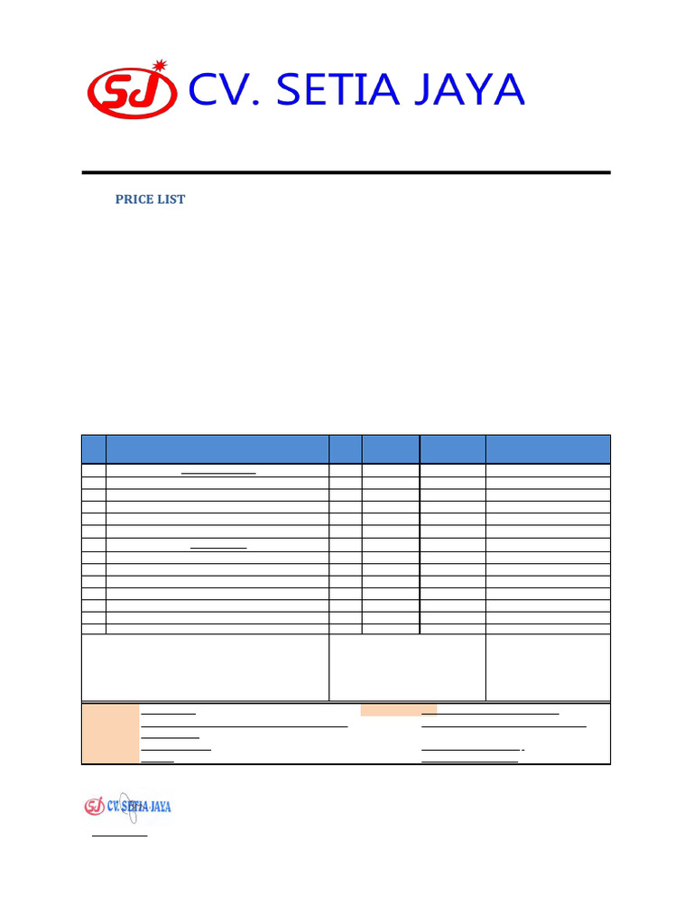 Penawaran Tray Setia Jaya | PDF