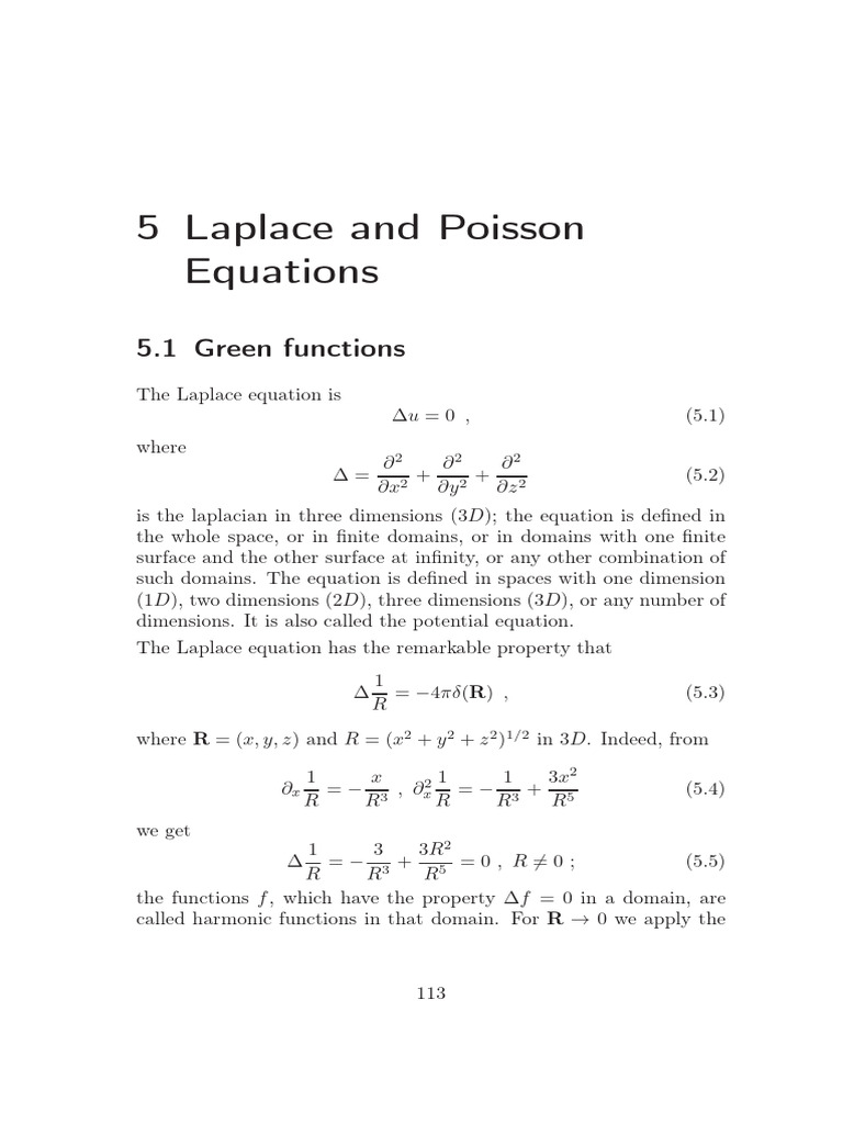 Equations of Mathematical Physics - (5 Laplace and Poisson Equations ...