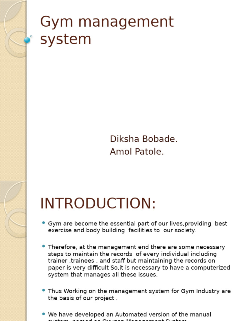 Gym Management System | PDF | Databases | Bootstrap (Front End Framework)
