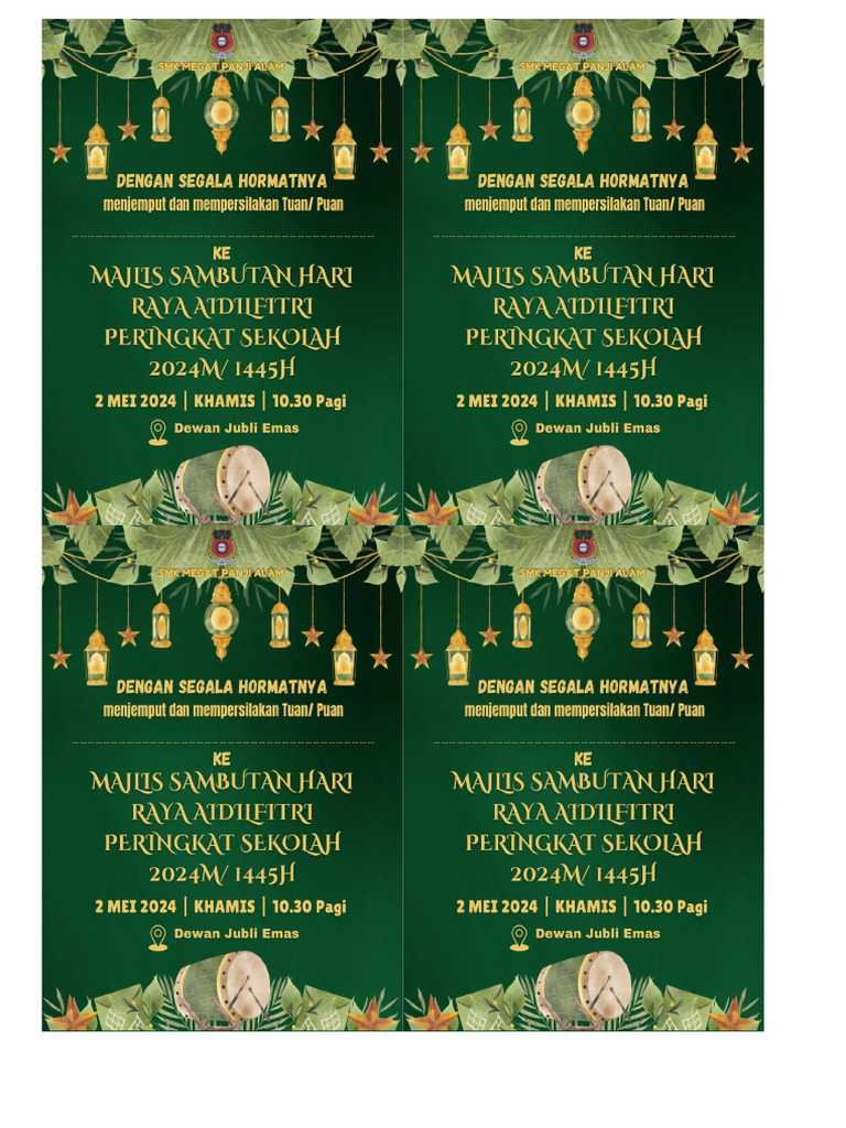 Print Kad Jemputan Raya | PDF