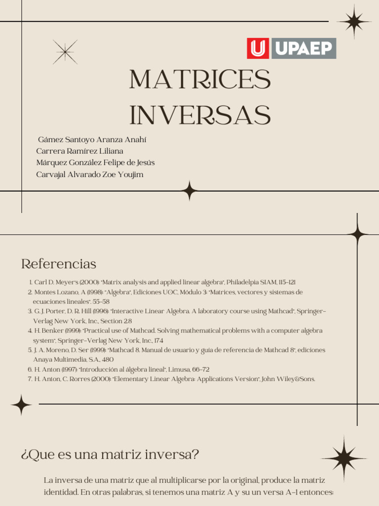 Matrices Inversas | PDF | Matriz (Matemáticas) | Determinante