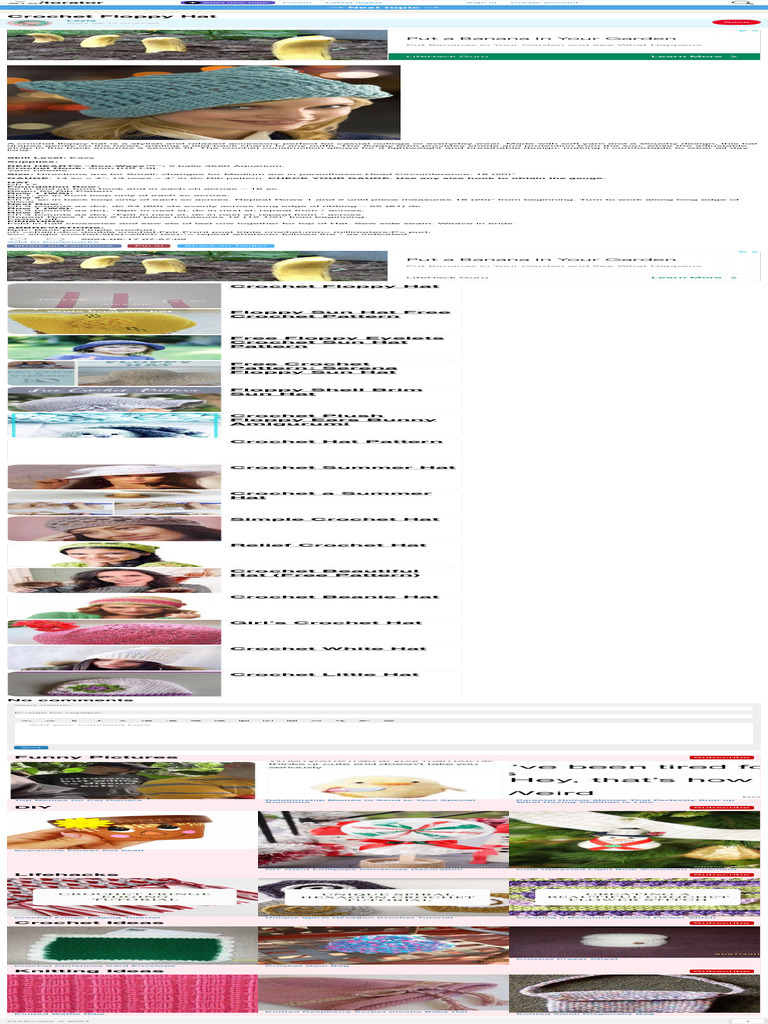 Crochet Floppy Hat - FREE CROCHET PATTERN - Craftorator | PDF | Crochet ...