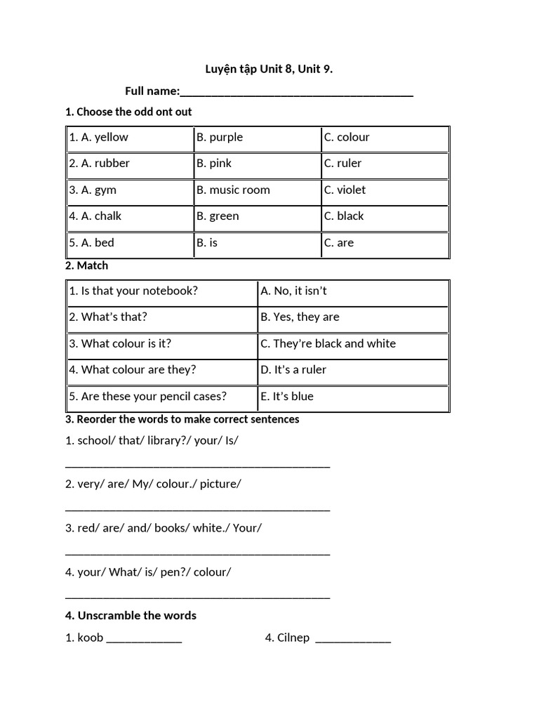 Unit 8 & 9 Practice Exercises | PDF | Language Arts & Discipline