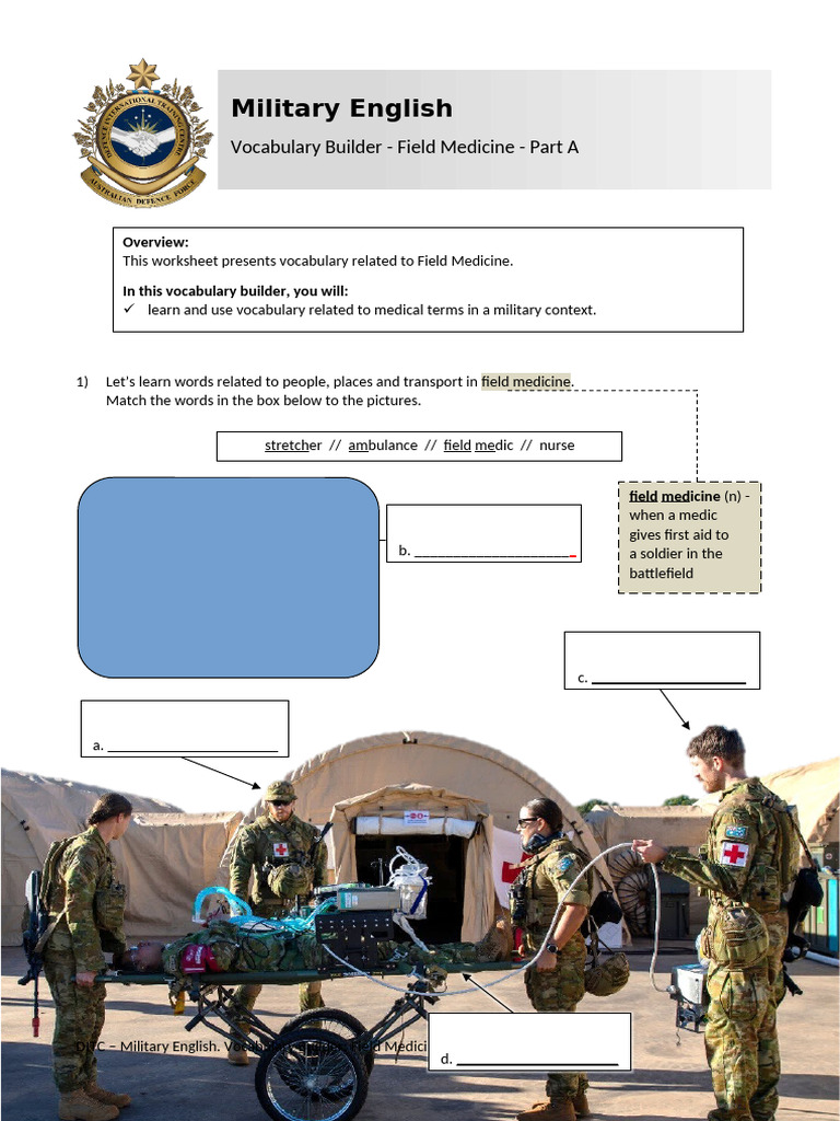 Mil Eng - VB - Field Medicine - Part A - Student's | PDF | First Aid ...
