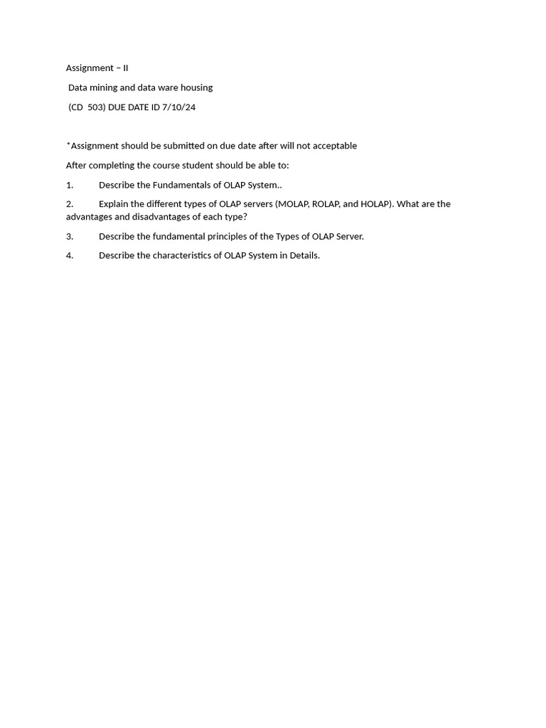 Assignment DWM 2 | PDF | Computers