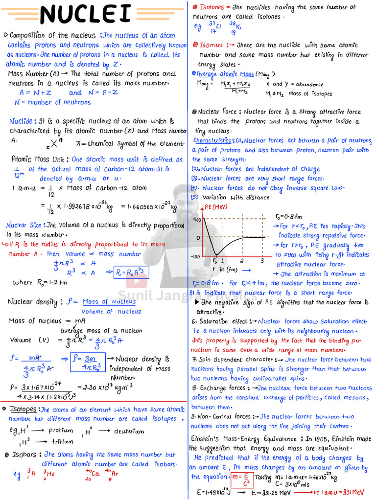 Ch 13 short notes | PDF | Atomic Nucleus | Neutron