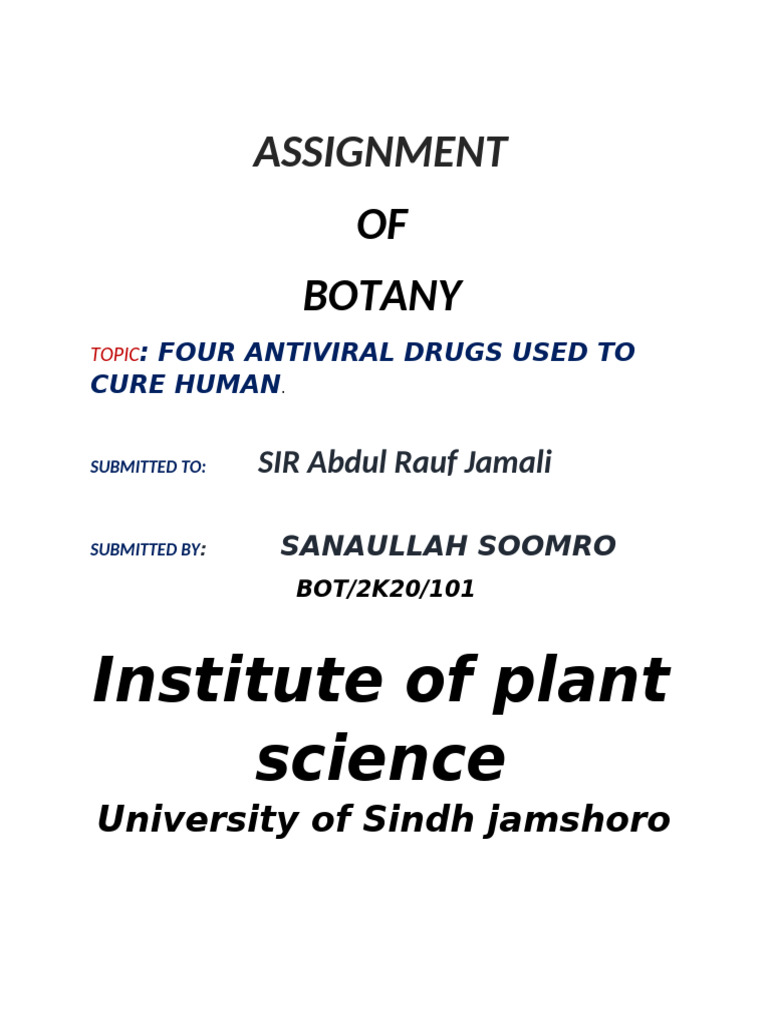 ASSIGNMENT of Botany by 101 | PDF | Influenza | Hepatitis C