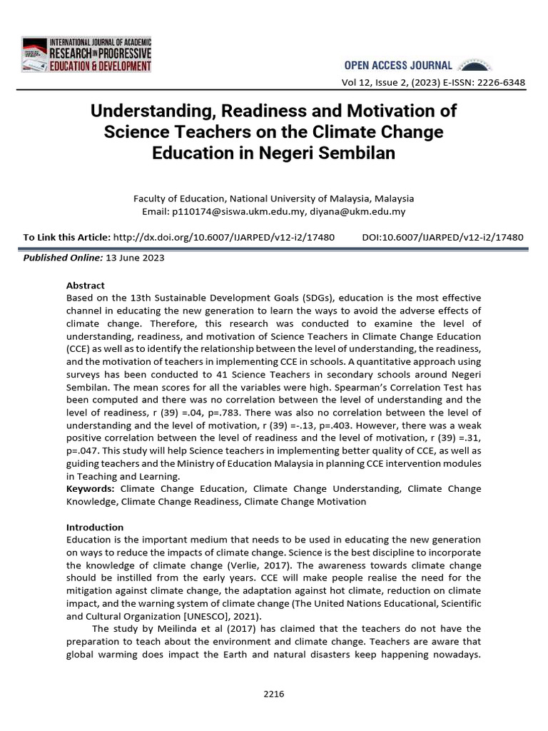 07 Understanding Readiness Motivation Science Teacher On CCE | PDF ...