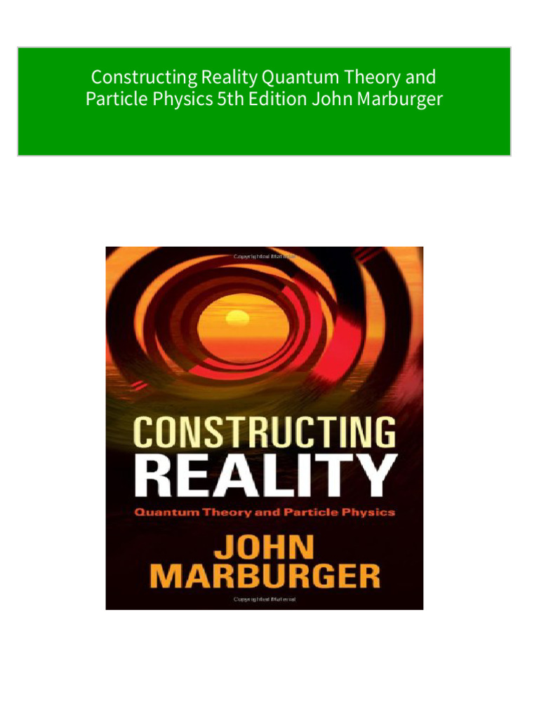 Constructing Reality Quantum Theory and Particle Physics 5th Edition ...