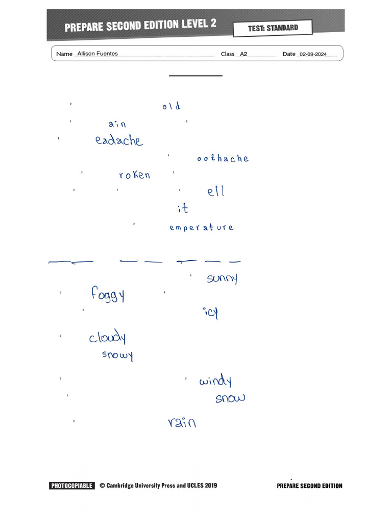 A2 Quiz Unit 13 16 Allison Fuentes | PDF | Linguistics | Language Mechanics