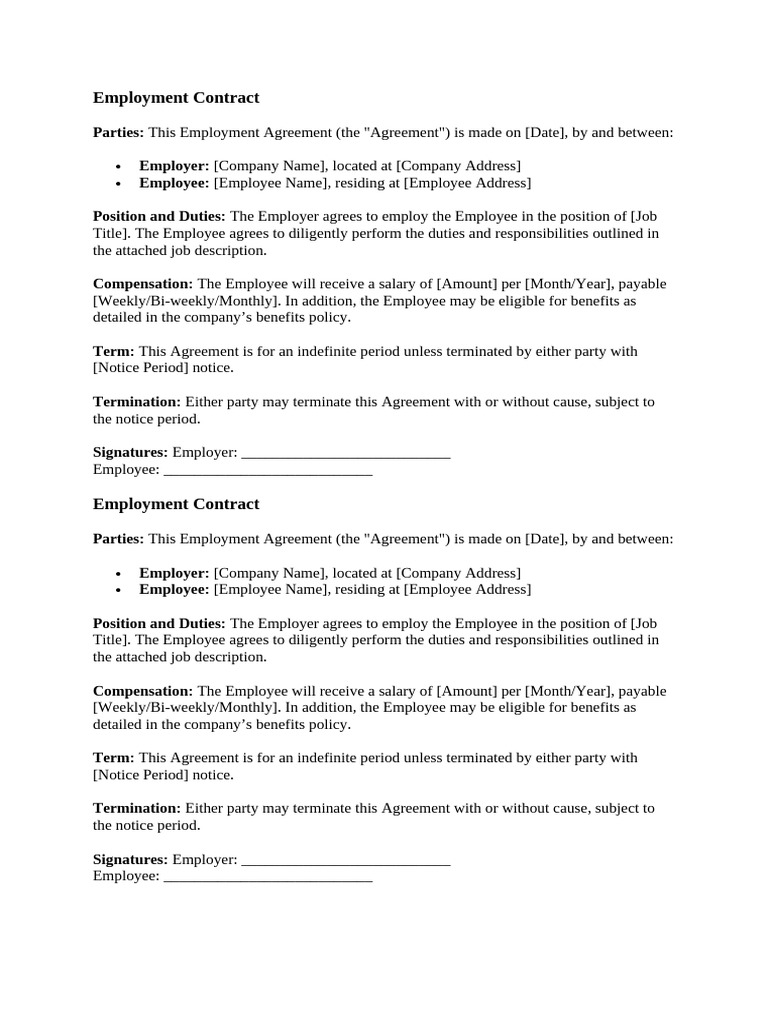 Employment Contract | PDF