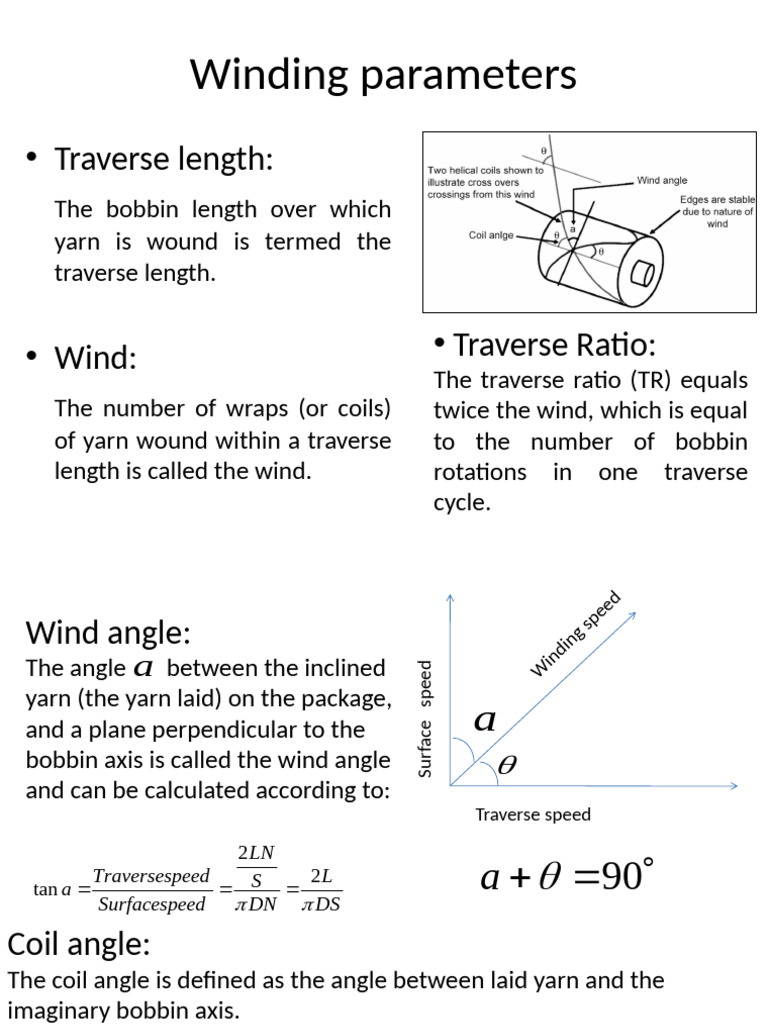 Winding Parameters | PDF | Angle | Mechanics
