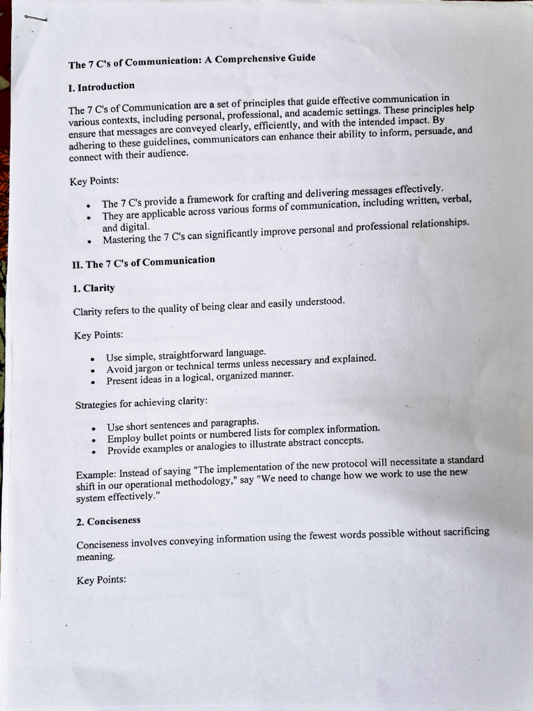 7C's of Communication | PDF | Communication | Information