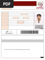 nptel hall ticket | PDF | Identity Document
